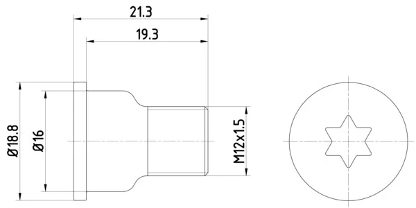 TPM0005 TEXTAR tornillo (tuerca de sujeción)