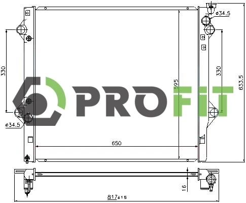 1640075442 TOYOTA radiador