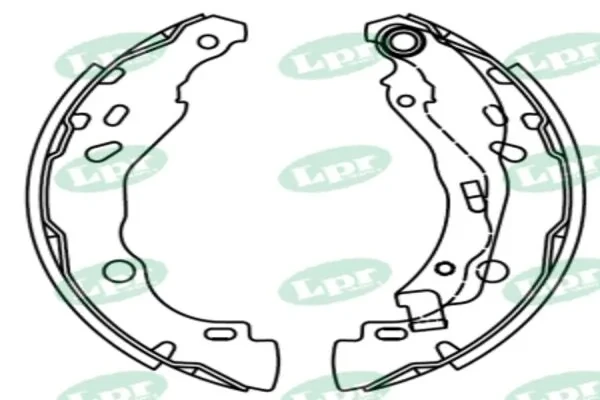 01109 LPR zapatas de frenos de tambor traseras