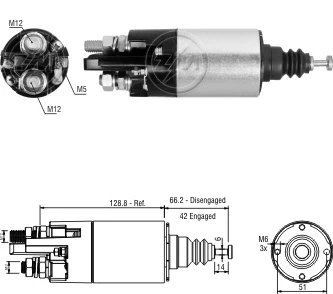 A0011526710 KAMAZ solenoide de arranque