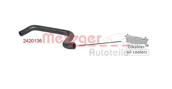 2420136 METZGER Tubería de radiador, retorno