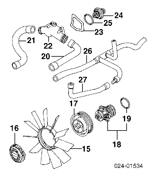 11531726344 BMW Manguera refrigerante para radiador inferiora