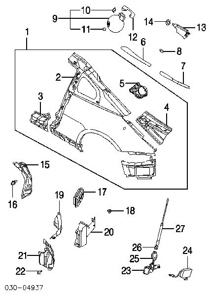 165800393 NISSAN/INFINITI Tapa del tanque de combustible