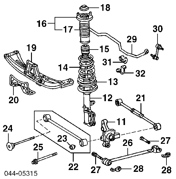 4855912080 TOYOTA Guardapolvo amortiguador trasero