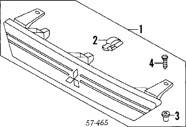 MB153825 MITSUBISHI clips de fijación para rejilla de radiador de panel