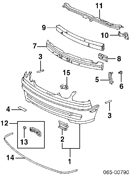 5271130200 TOYOTA Moldura de parachoques delantero