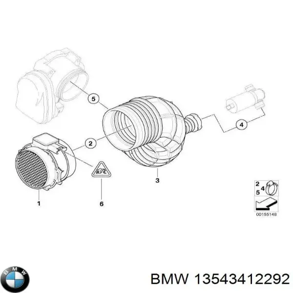 13543412292 BMW Manguito, alimentación de aire