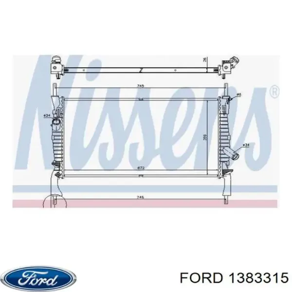 1383315 FORD Radiador
