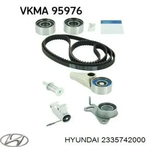 23357-42000 HYUNDAI/KIA Polea tensora, correa dentada, eje de balanceo