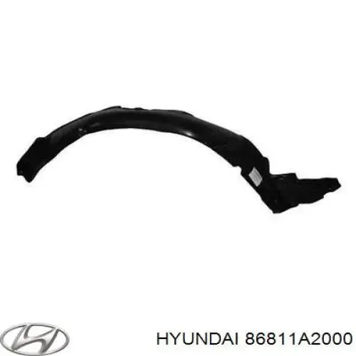 86811A2000 HYUNDAI/KIA Guardabarros interior izquierdo, aleta delantera