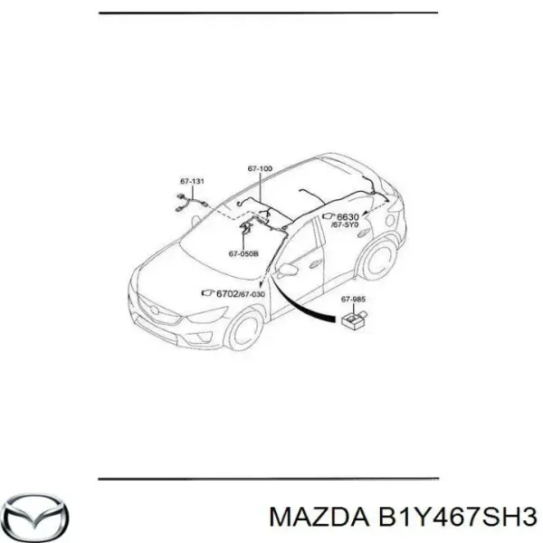 B1Y467SH3 MAZDA Conector del faro
