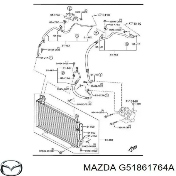 G51861764A MAZDA Sensor, temperaura exterior