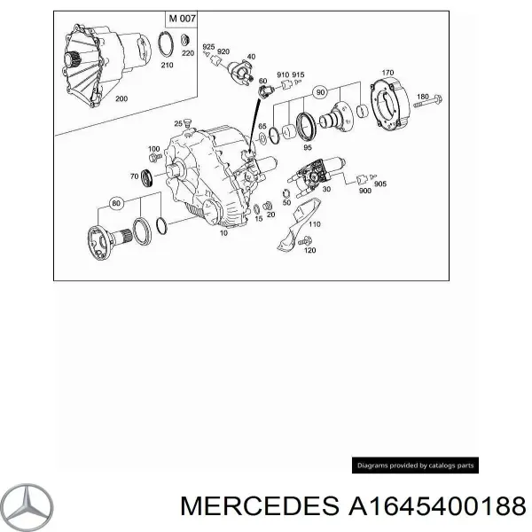 A1645400188 MERCEDES motor de control de la caja de transferencia