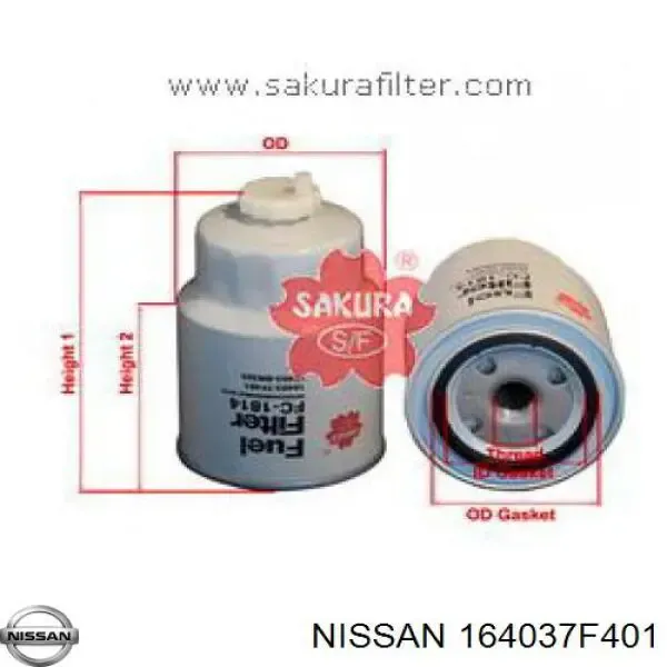 164037F401 NISSAN/INFINITI Filtro de combustible