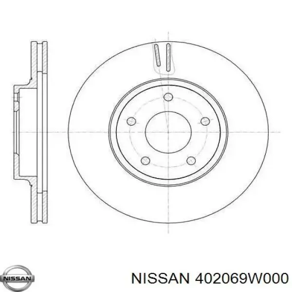 40206-9W000 NISSAN/INFINITI Disco de freno delantero