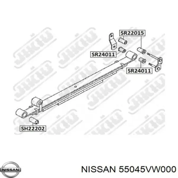 55045VW000 NISSAN/INFINITI Silentblock delantero de ballesta trasera
