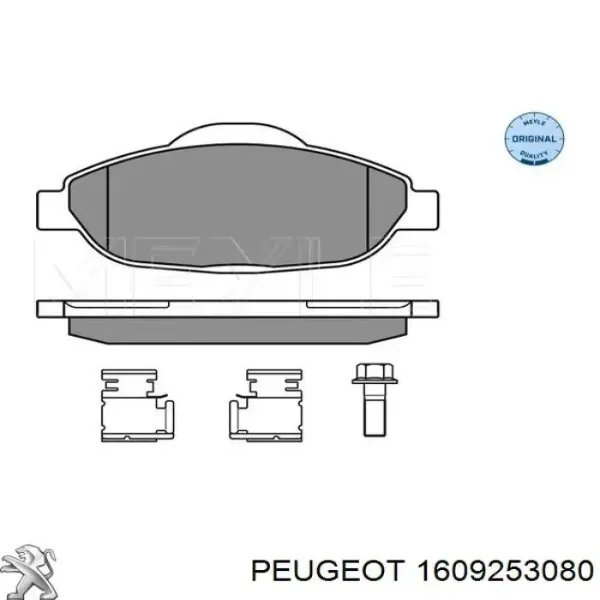 1609253080 PEUGEOT/CITROEN Pastillas de freno delanteras