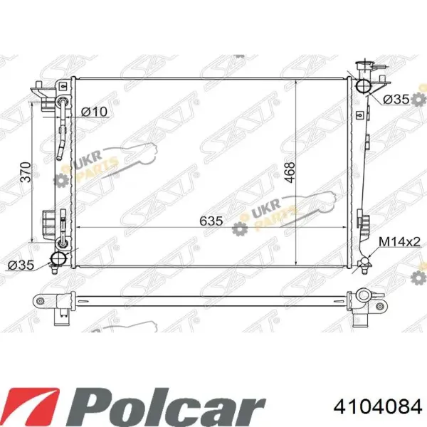 4104084 POLCAR radiador