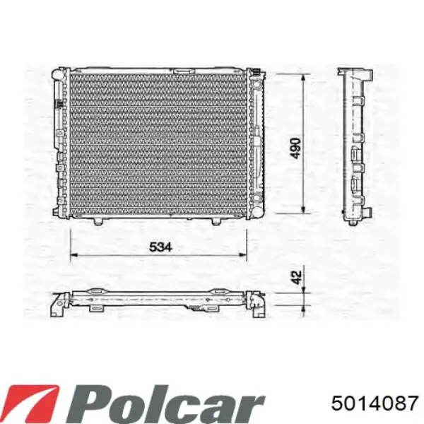 501408-7 POLCAR Radiador