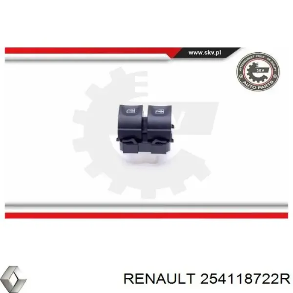 254118722R RENAULT (RVI) Interruptor de elevalunas delantera izquierda