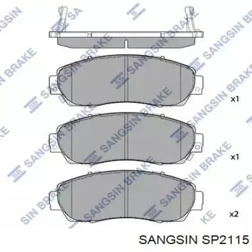 SP2115 SANGSIN Pastillas de freno delanteras