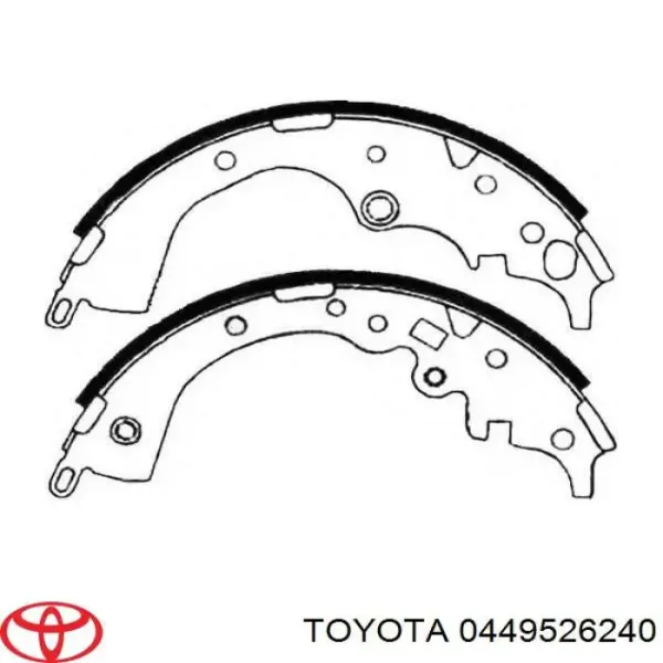 0449526240 TOYOTA Zapatas de frenos de tambor traseras