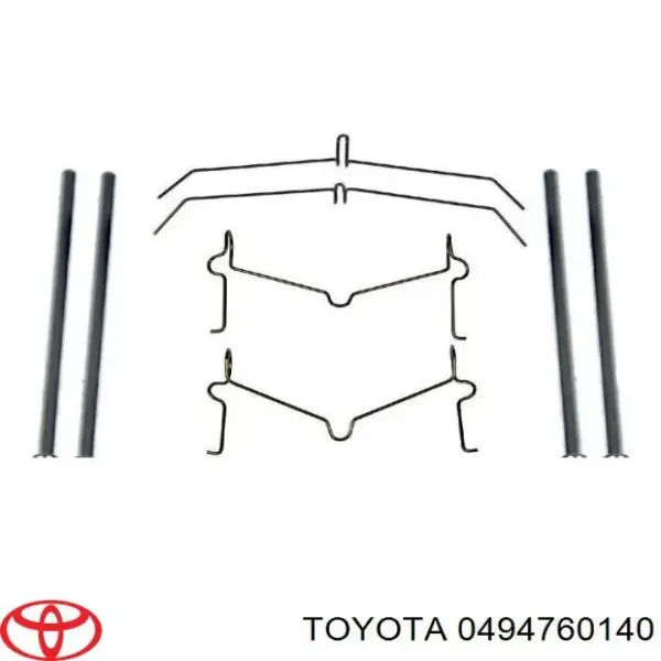 0494760140 TOYOTA Conjunto De Muelles Almohadilla Discos Delanteros