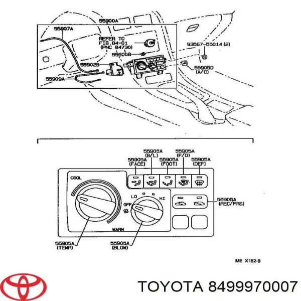 8499970007 TOYOTA Luz Del Tablero (Panel Principal)