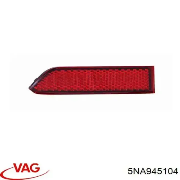 5NA945104 VAG Reflector, parachoques trasero, derecho