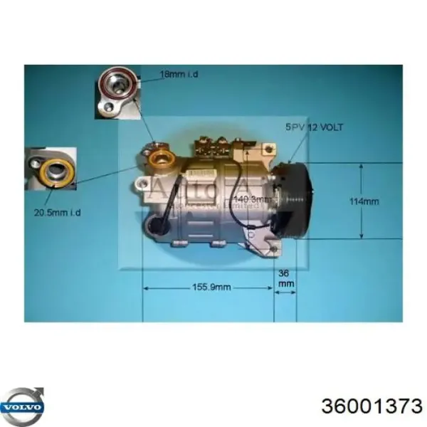 36001373 VOLVO Compresor de aire acondicionado